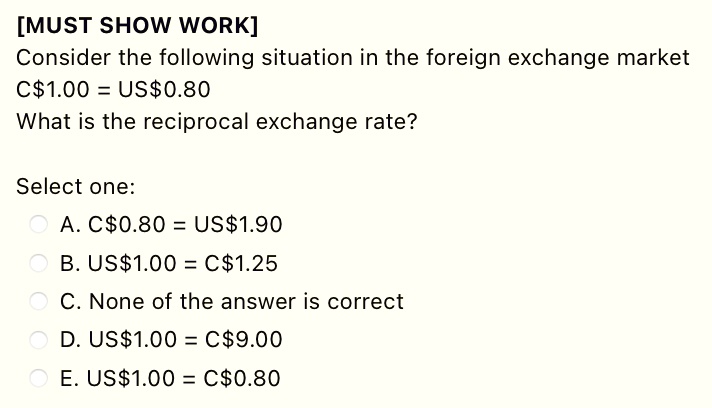 SOLVED: Consider the following situation in the foreign exchange market ...