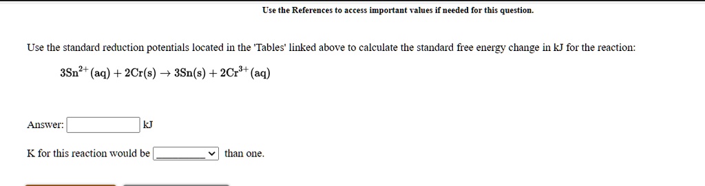 SOLVED: Use the References - access important values needed for this ...