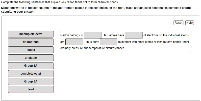SOLVED: Match the words in the left column to the appropriate blanks in the sentences on the ...