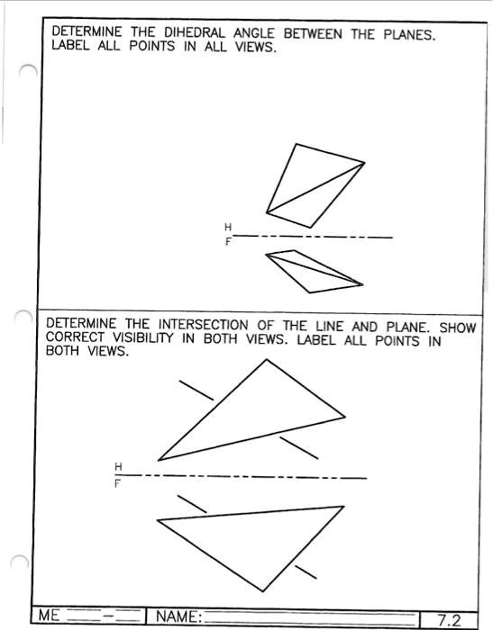 Solved Determine The Dihedral Angle Between The Planes Label All Points All Views Determine