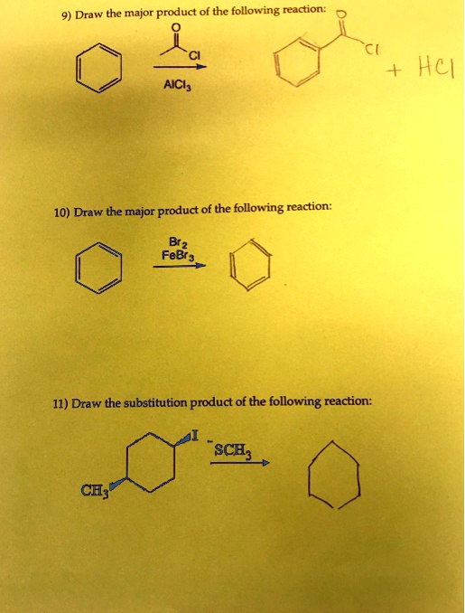 SOLVED: Draw the major product of the following reaction: HCl AlCl3 10 ...