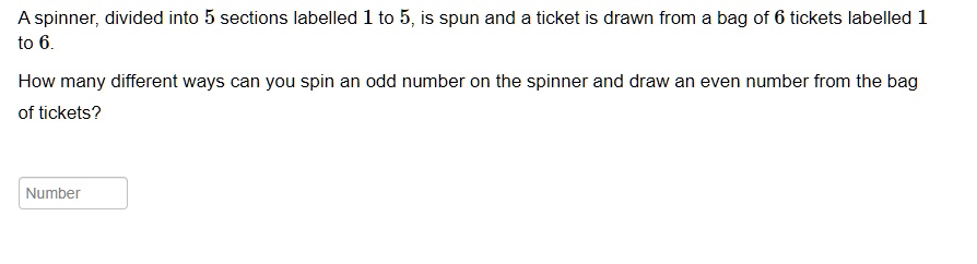 SOLVED: A spinner; divided into 5 sections labelled 1 to 5, is spun and ...