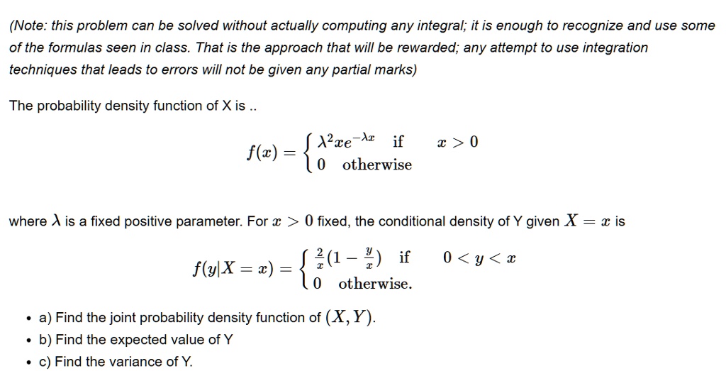 SOLVED: (Note: this problem can be solved without actually computing any integral; it is enough ...