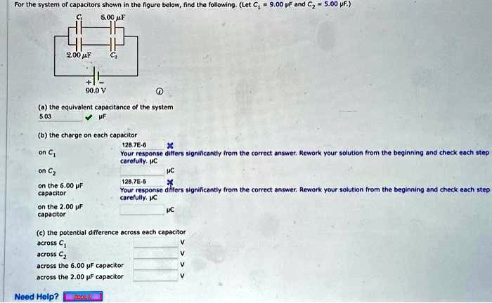 texts for the system of capacitors shown in the figure below find the following let c 900 f and ...