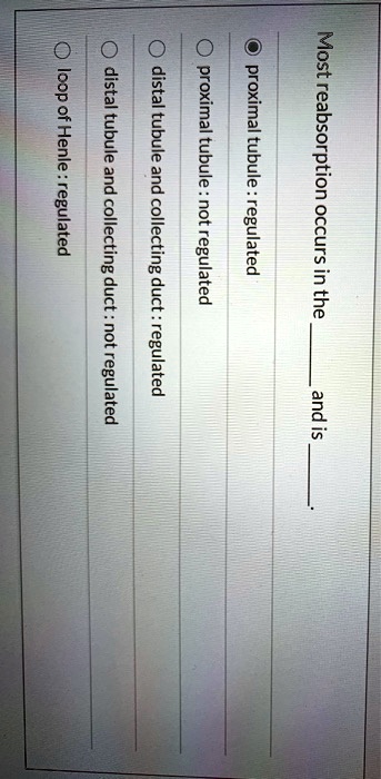 SOLVED: Loop of Henle regulated O distal tubule and collecting duct ...
