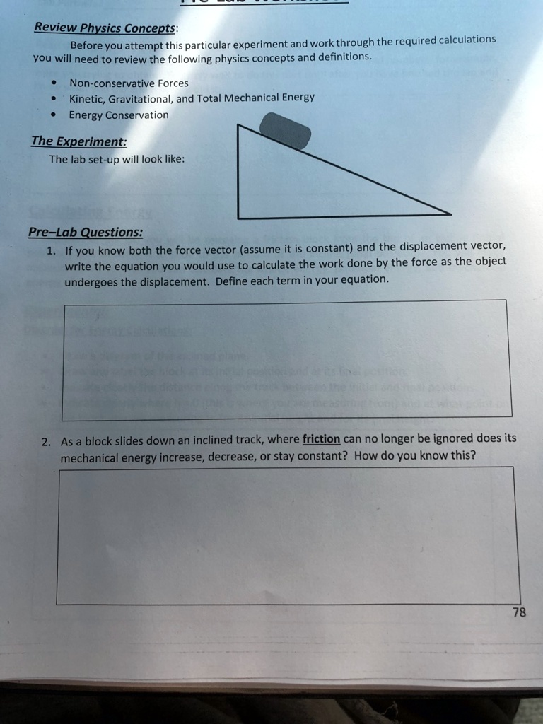 SOLVED: Review Physics Concepts: Before you attempt this particular ...