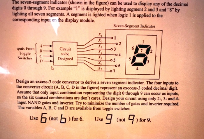 SOLVED: The seven-segment indicator (shown in the figure) can be used ...