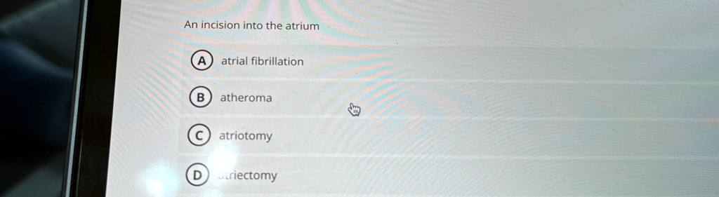 An incision into the atrium atrial fibrillation atheroma atriotomy ...