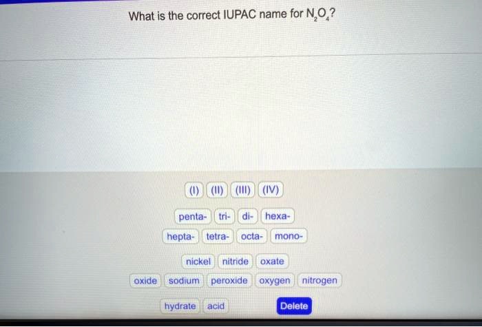 SOLVED: What is the correct IUPAC name for N,O? penta- hexa- hepta ...