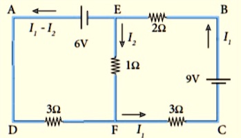 SOLVED: Compute the branch currents I1 and I2 and the current in each resistor using Kirchhoff's ...