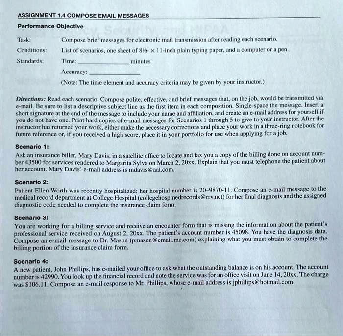 assignment 14 compose email messages performance objective task compose ...