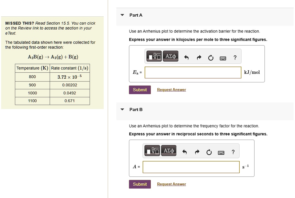 SOLVED: Texts: Part A MISSED THIS? Read Section 15.5. You can click on the Review link to access ...