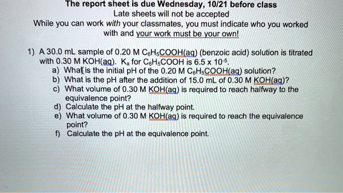 the report sheet is due wednesday 1021 before class late sheets will ...