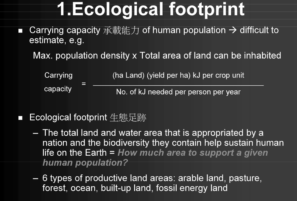 SOLVED: Determine TWO problems of "Ecological footprint" in assessing ...