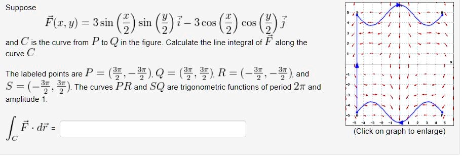 Suppose F(x,y) = 3sin^2(x)z-3cos^2(y) and C is the curve from P to Q in ...