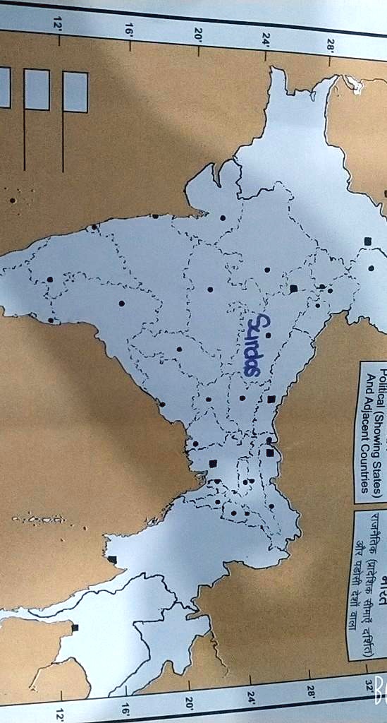On the political map of India, locate Tukaram, Ramanuja, and Ramdas.