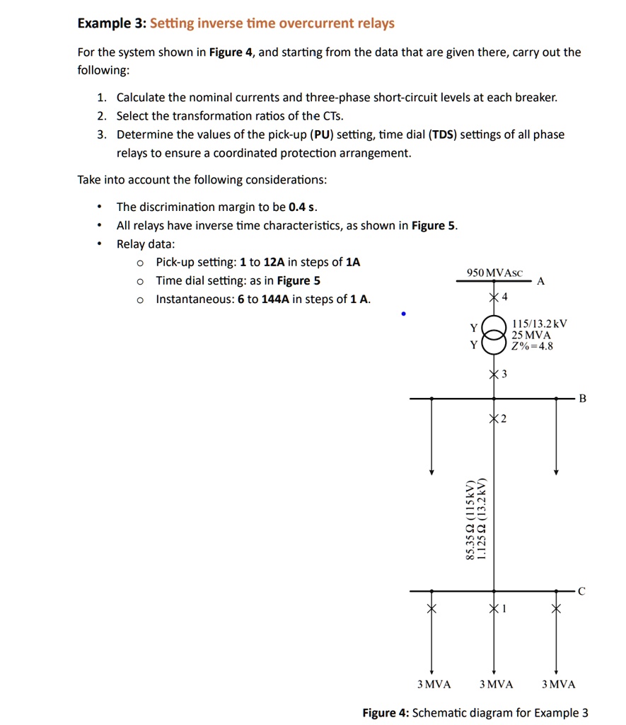 Example 3 Setting Inverse Time Overcurrent Relays For The System Shown In Figure 4 And
