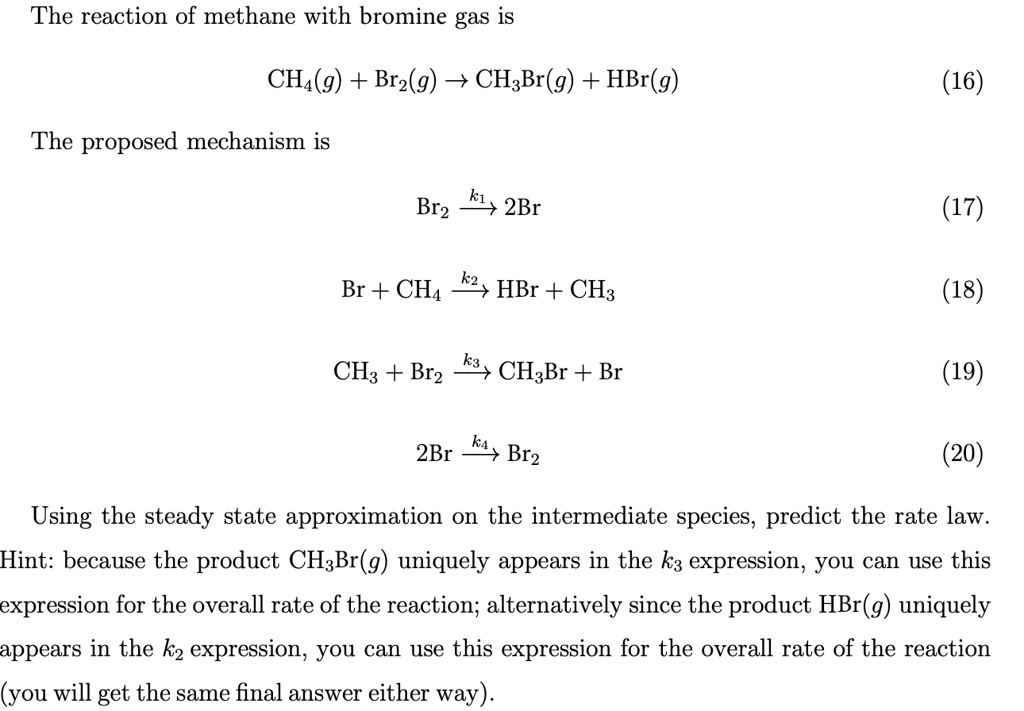 Bromine Methane Equation at William Emery blog