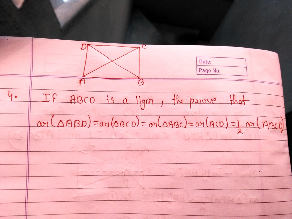 SOLVED: 'if ABCD IS A PARALLELOGRAM THE PROVE THAT'