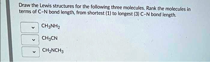 SOLVED: Draw the Lewis structures for the following three molecules ...
