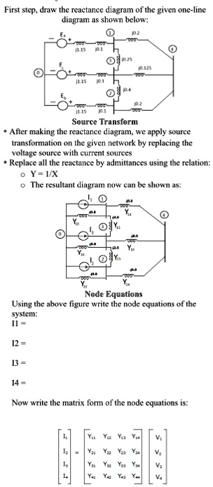 SOLVED: First step, draw the reactance diagram of the given one-line diagram as shown below: j0 ...