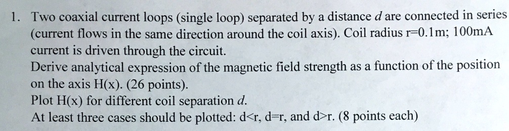 SOLVED: Text: (Current flows in the same direction around the coil axis ...