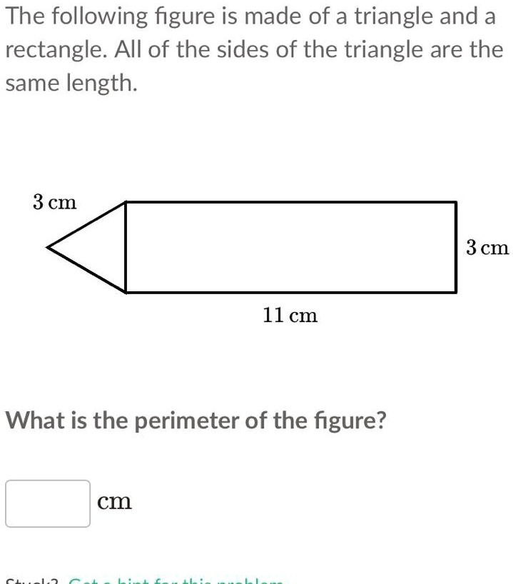 Solved What Is The Perimeter Of This Figure The Following Figure Is