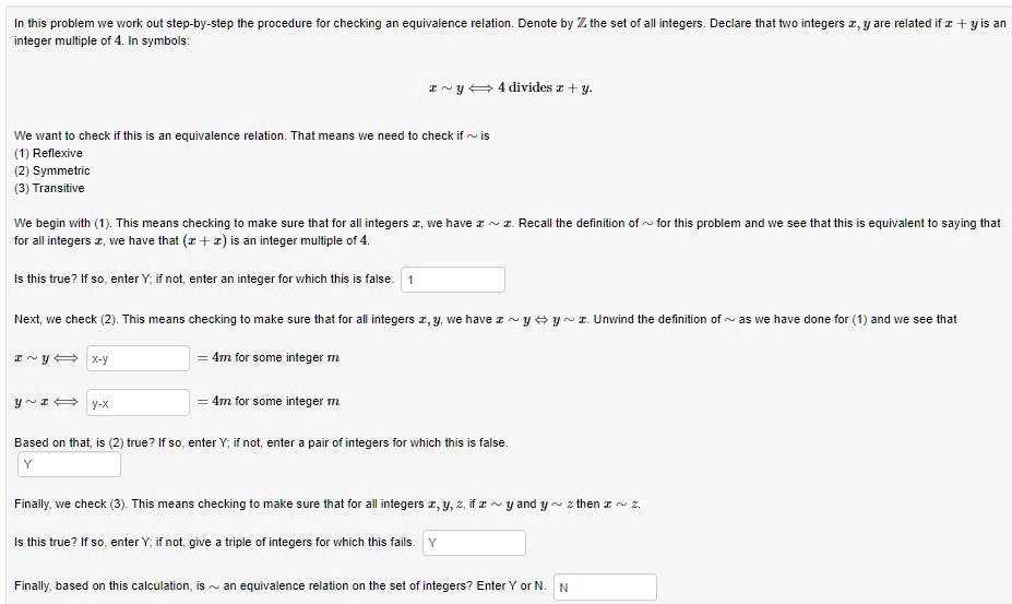 SOLVED: In this problem we work out step-by-step the procedure for checking an equivalence ...
