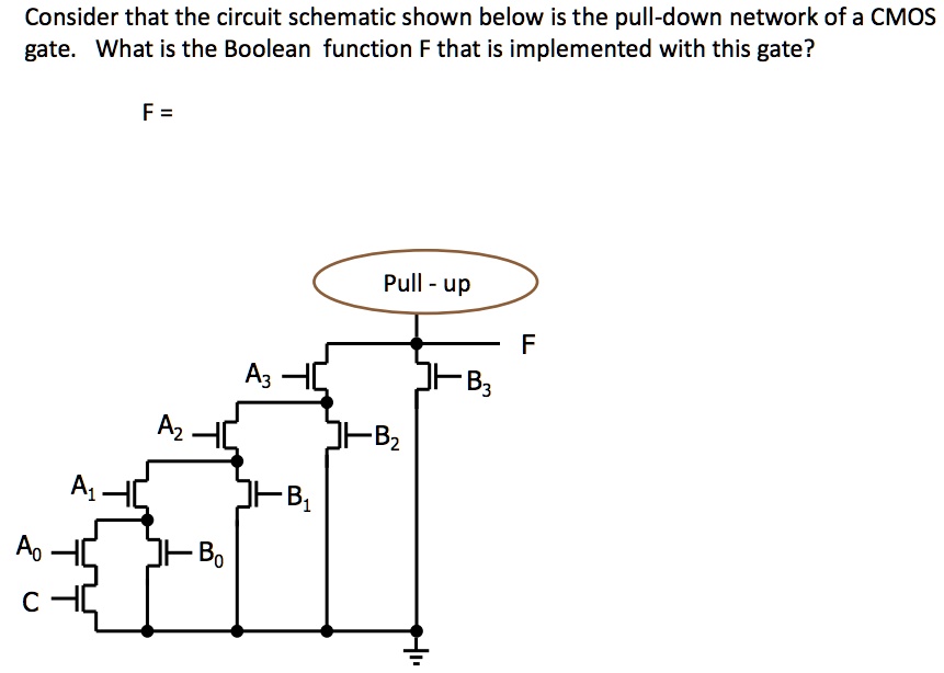 Consider that the circuit schematic shown below is the pull-down ...