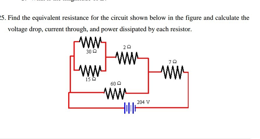 5 find the equivalent resistance for the circuit shown below in the figure and calculate the ...