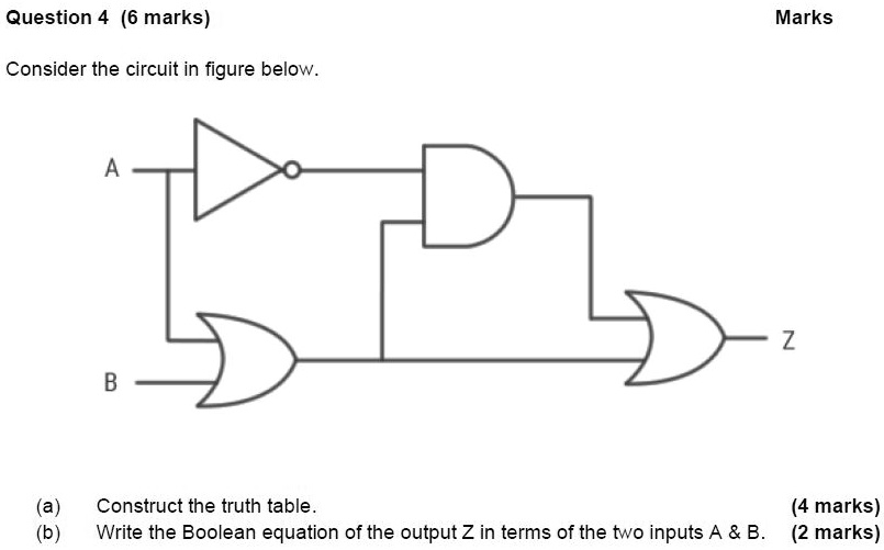 SOLVED: Question 4 (6 marks) Consider the circuit in the figure below ... SOLVED: Question 4 (6 marks) Consider the circuit in the figure below ...