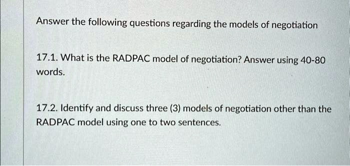 171 what is the radpac model of negotiation answer using 40 80 words ...