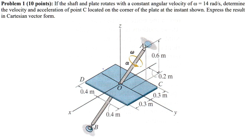 Problem 1 (10 points): If the shaft and plate rotates with a constant ...