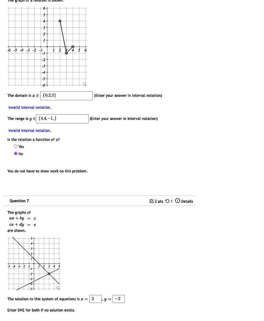 SOLVED: Texts: The domain is E(0,2,3). Enter your answer in interval ...