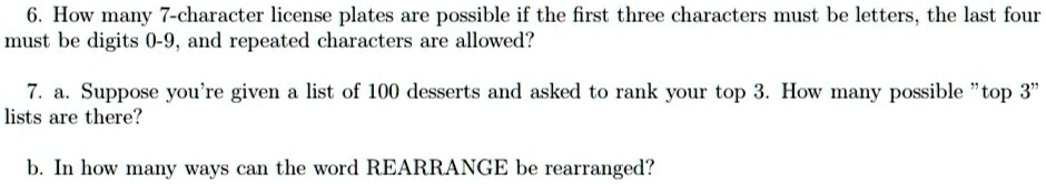 how many 7 character license plates are possible if the first three ...