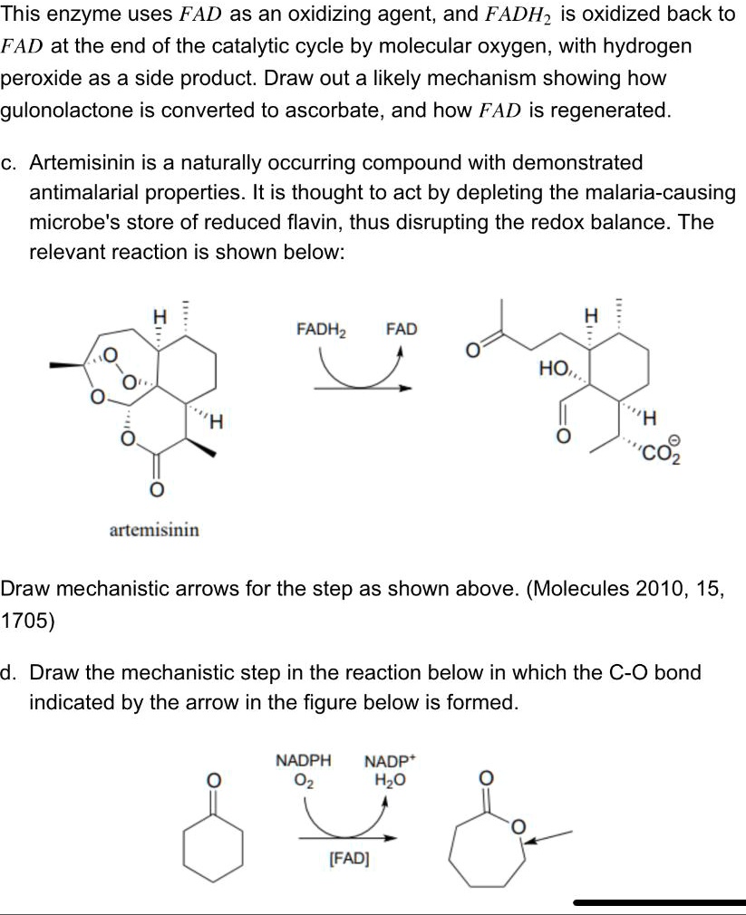 this enzyme uses fad as an oxidizing agent and fadhz is oxidized back ...