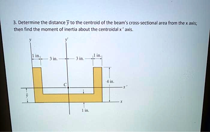 3. Determine the distance y to the centroid of the be… - SolvedLib
