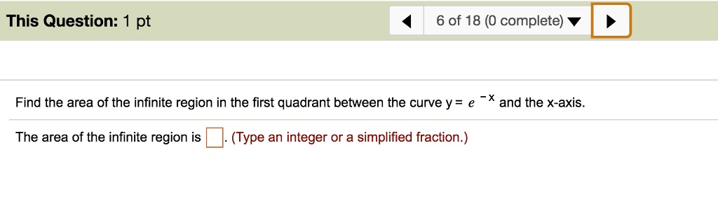 SOLVED: This Question: pt of 18 (0 complete) Find the area of the ...