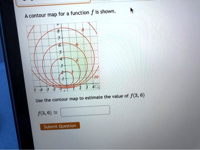 SOLVED:contour map for a function f is shown: to estimate the value of f(8,6) Use the contour ...