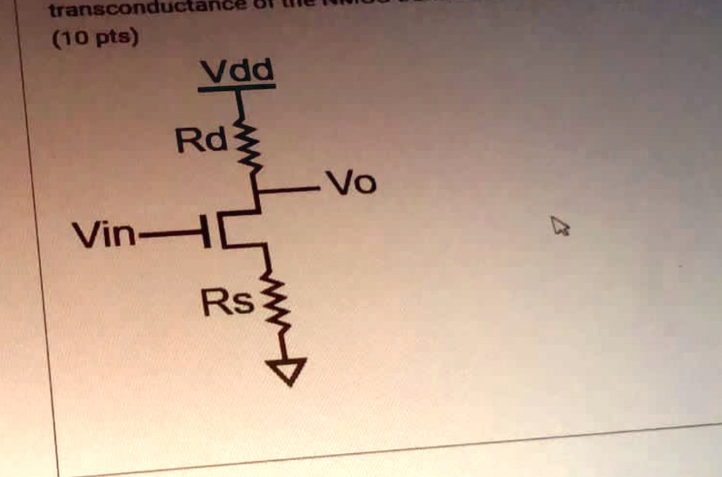 SOLVED: 'for the amplifier shown below, calculate small signal gain, vo/vin. the ...