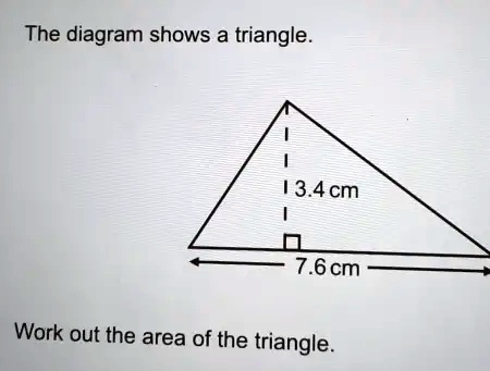 SOLVED: The diagram shows a triangle with sides measuring 13.4 cm and 6 ...