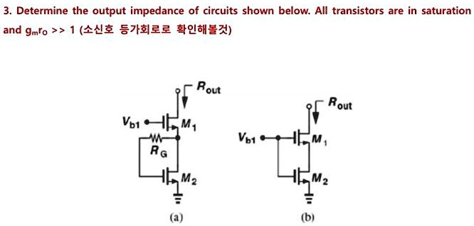 SOLVED: Text: How to solve this problem in detail? 3. Determine the output impedance of the ...