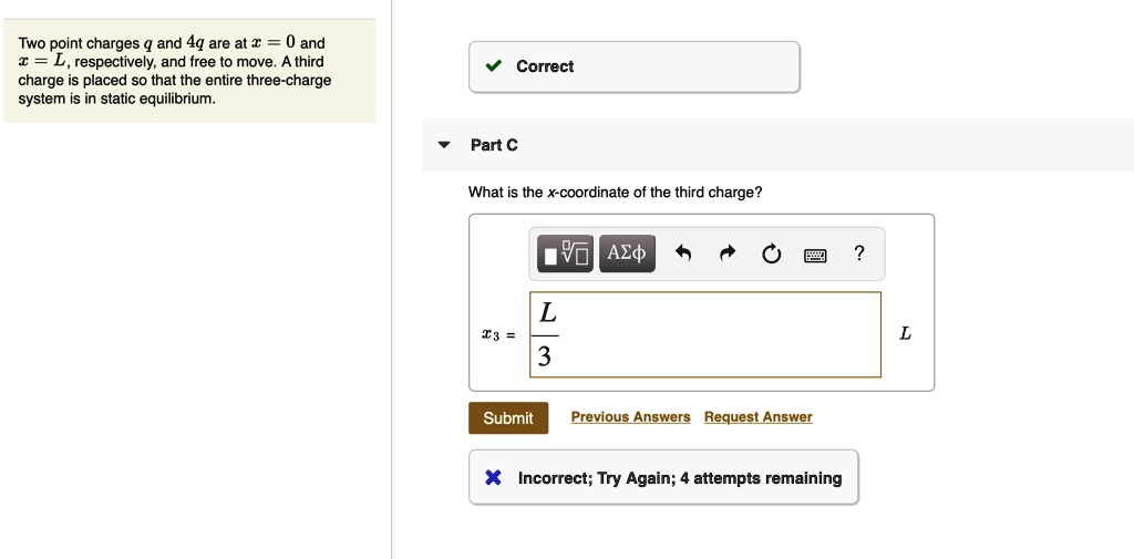 two point charges q and 4q are at 0 and l respectively and free to move ...