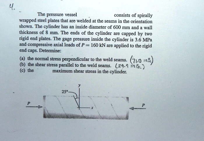 4. The pressure vessel consists of spirally wrapped steel plates that ...