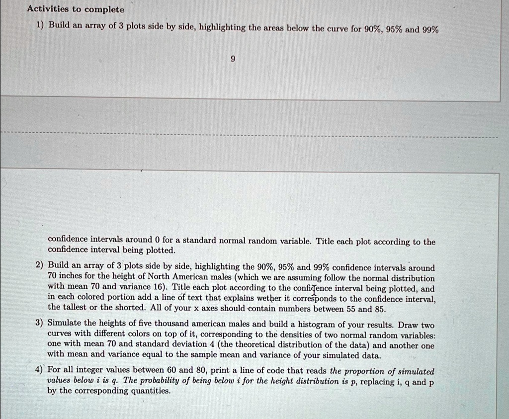 SOLVED: Activities to complete 1) Build an array of 3 plots side by side, highlighting the areas ...