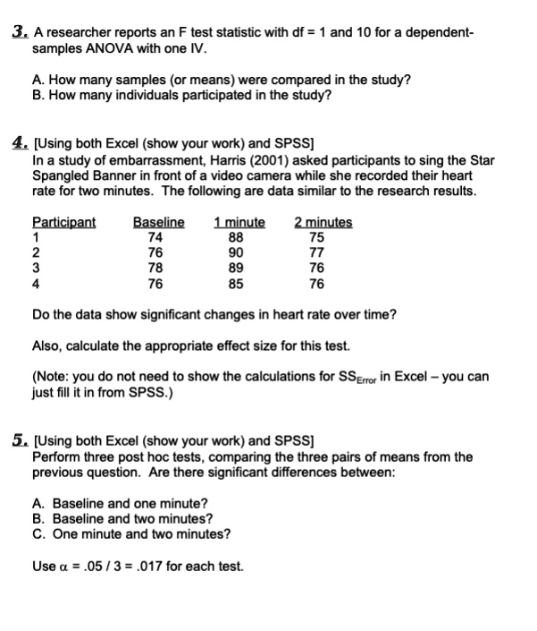 SOLVED: 3. A researcher reports an F test statistic with df = and 10 ...