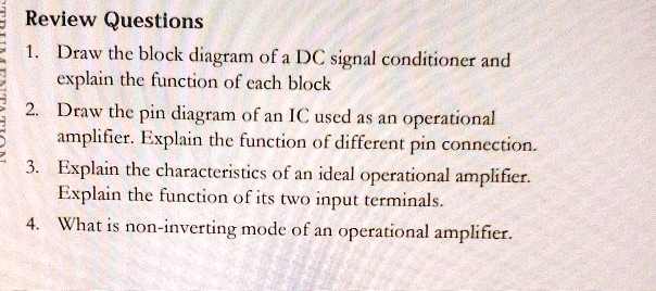 SOLVED: Review Questions: Draw the block diagram of a DC signal ...