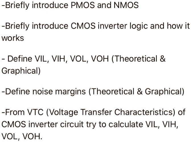 VIDEO solution: Briefly introduce PMOS and NMOS. Briefly introduce CMOS ...