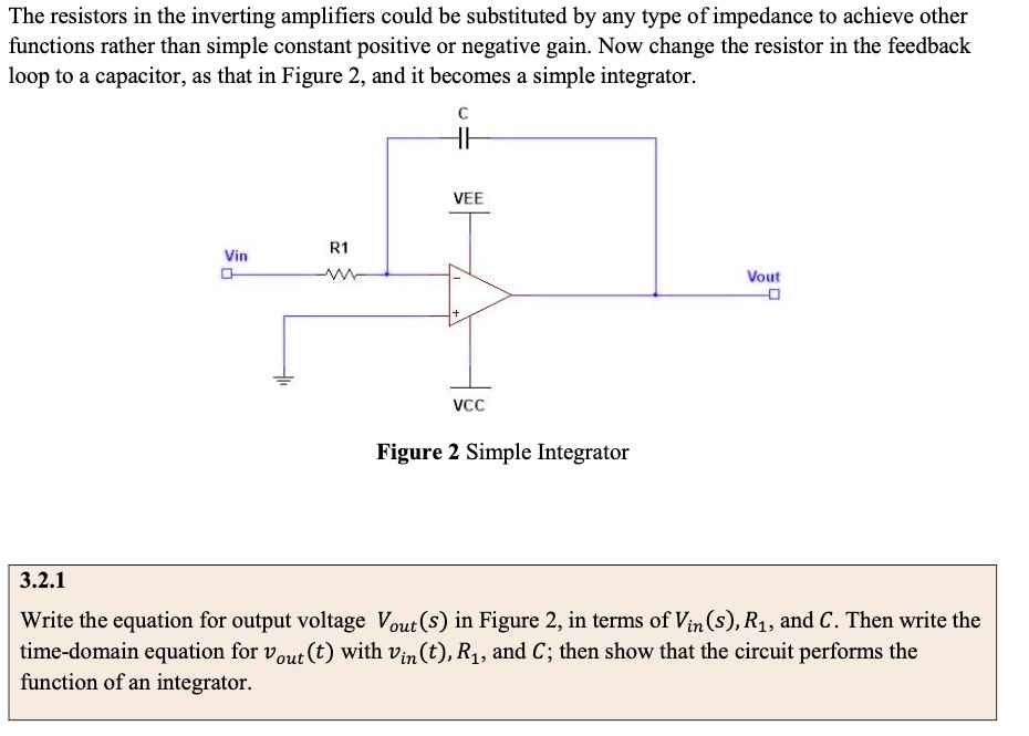 SOLVED: The resistors in the inverting amplifiers could be substituted ...