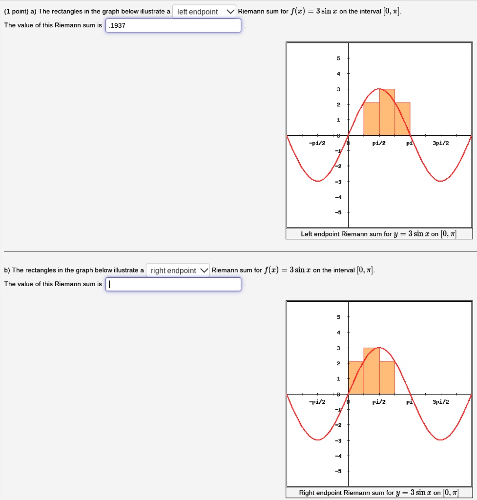 SOLVED: (1 point) a) The rectangles in the graph below illustrate left ...